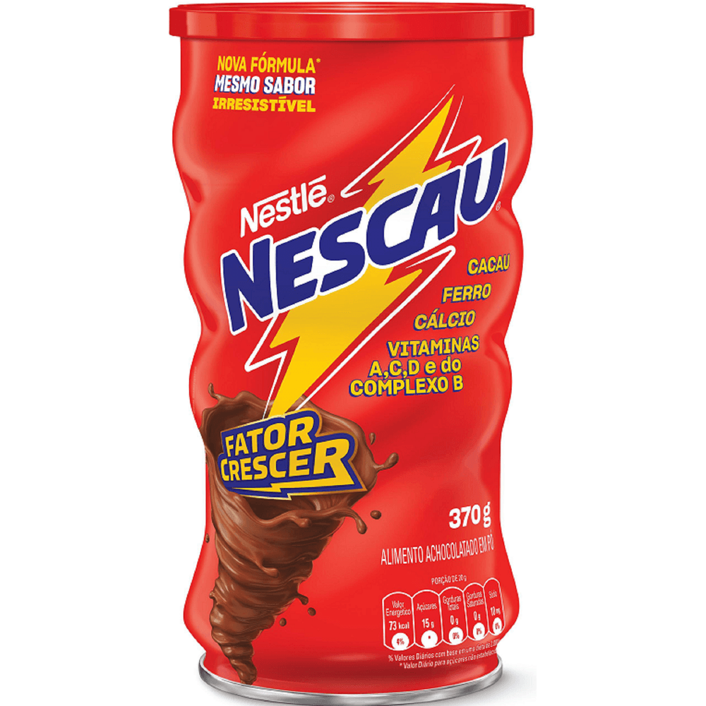 ACHOCOLATADO EM PO NESCAU 370G LATA NESTLE - docesvaz
