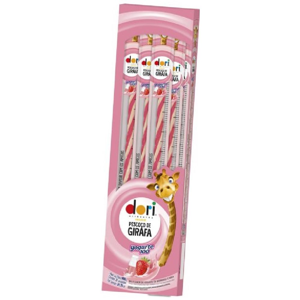 BALA REGALIZ GIRAFA YOGURTE 100 CONTEM 30 UNIDADES DE 30G CADA DORI ...