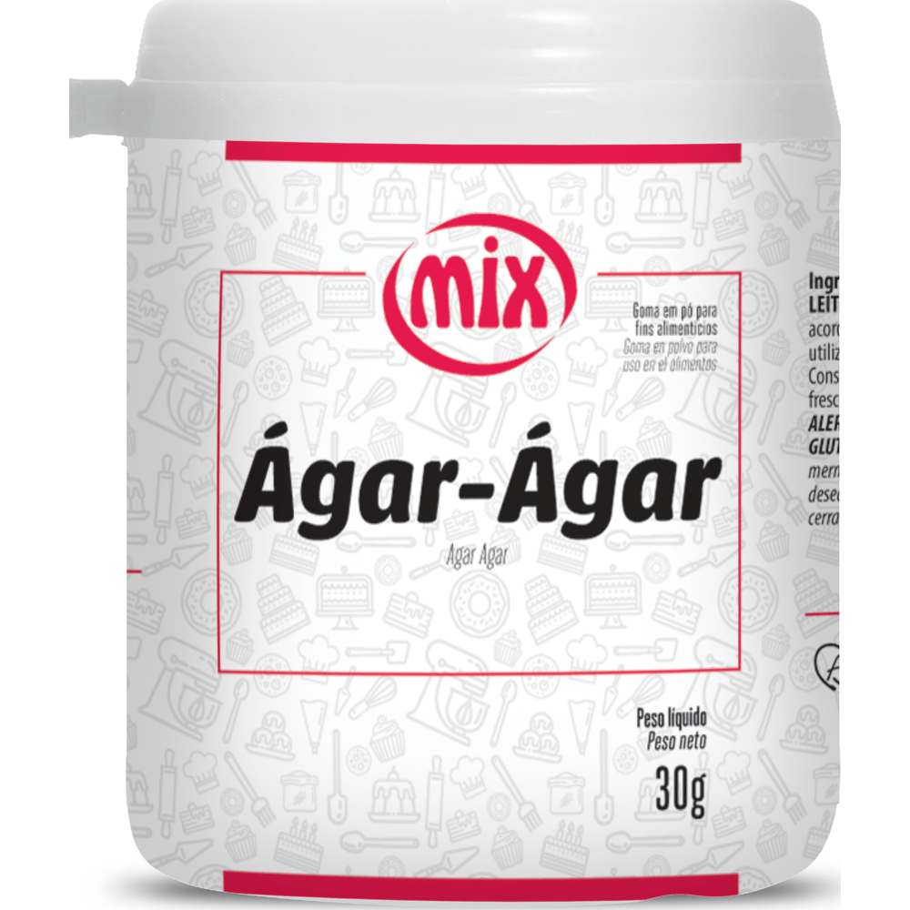 GELATINA GEL 30G AGAR AGAR MIX - docesvaz