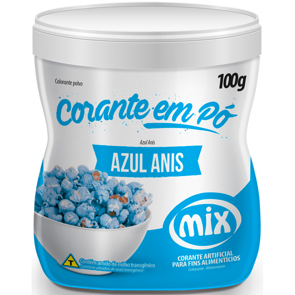 CORANTE EM PO 100G AZUL ANIS MIX - docesvaz