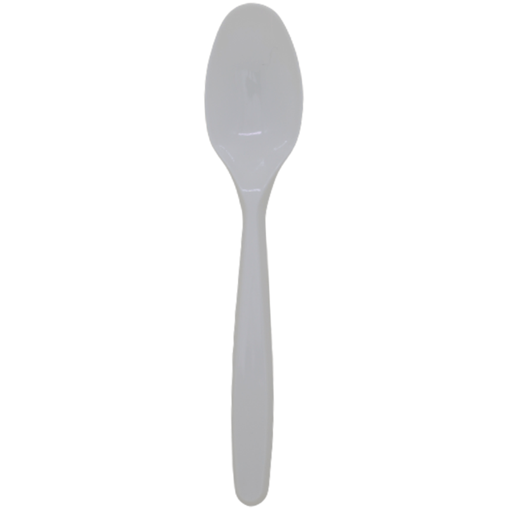 COLHER DESCARTAVEL PARA REFEICAO BRANCA C/50 UNIDADES - docesvaz